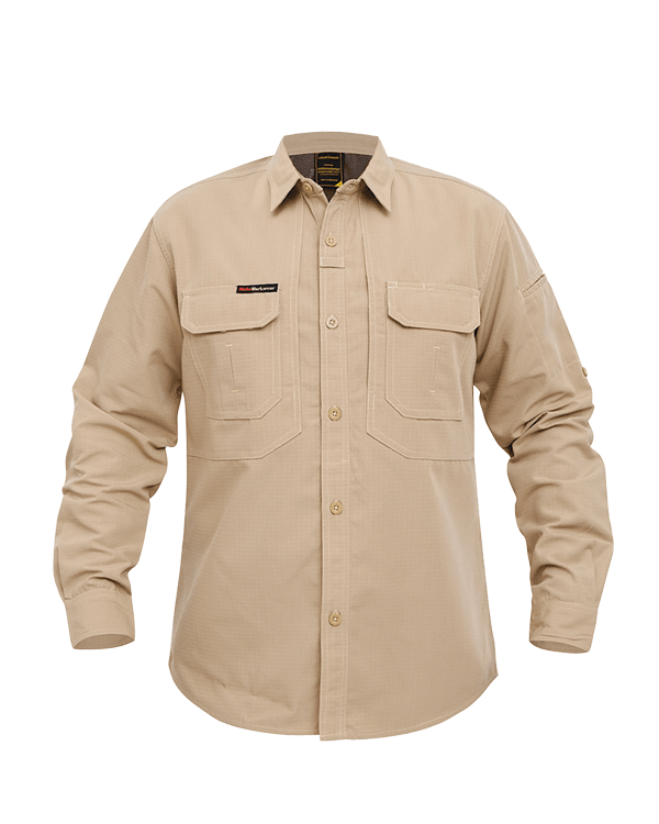 Khaki Ripstop Tactical Shirt – Mokoworkwear